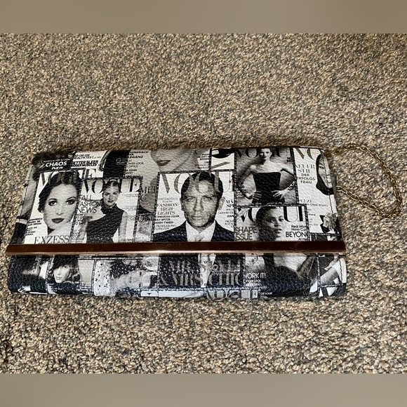 Bags | Vintage Style Black And White Magazine Handbag | Poshmark